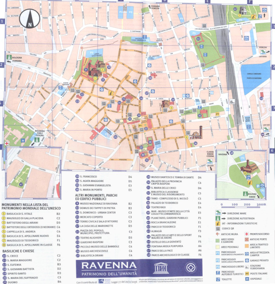 Ravenna Mapa Turistico De Costa